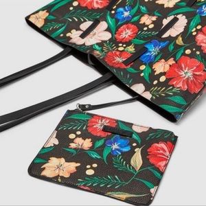 Zara | Bags | Zara Reversible Floral Print Tote Bag | Poshmark